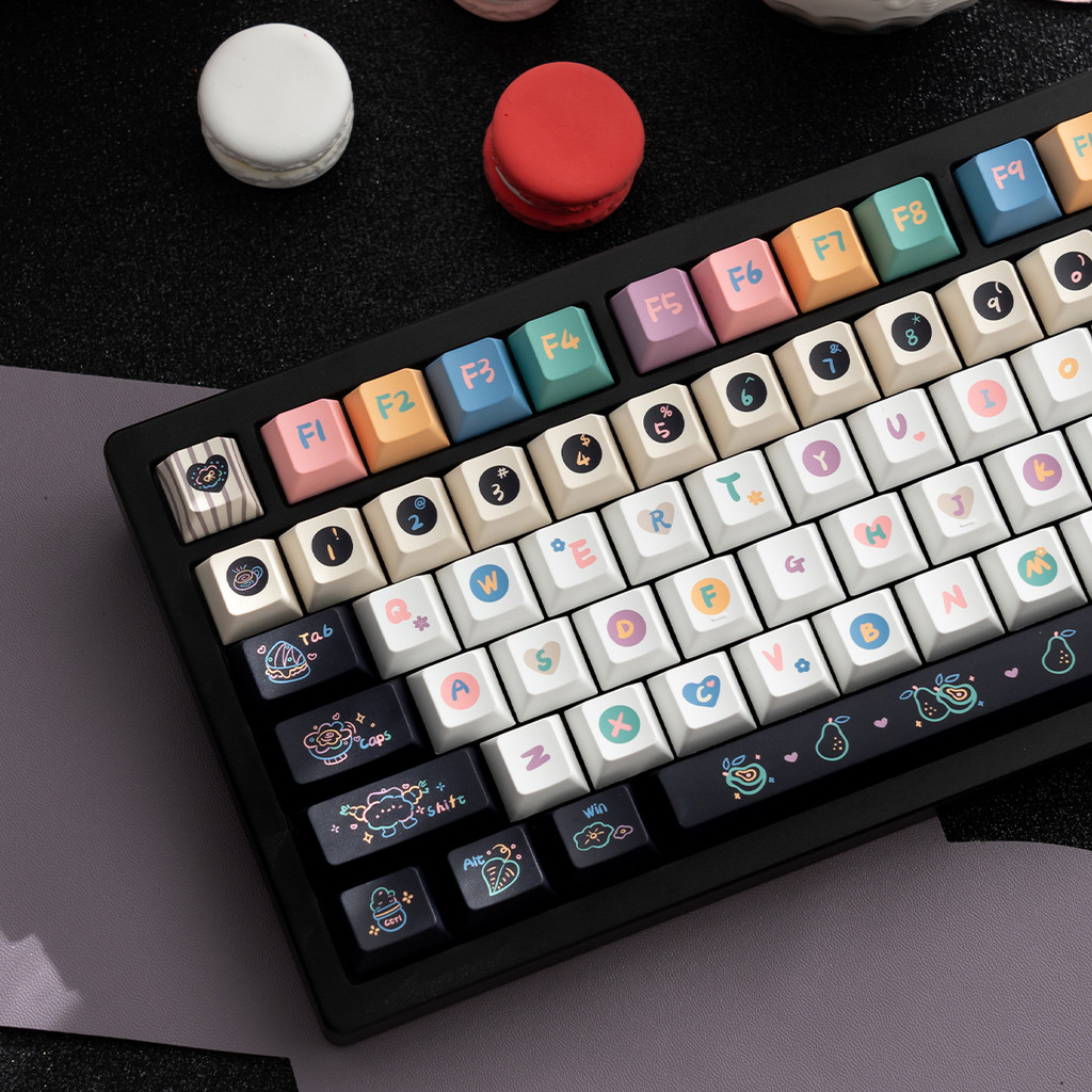 Sweet cakes Keycaps 152 Keys PBT Cherry Profile Dye-sub keycaps set for ...