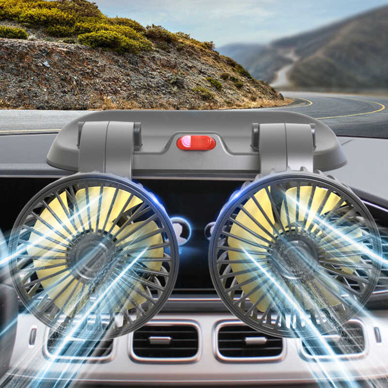 Two moving fans round with their heads 5v, 12 v24v, creative design ...