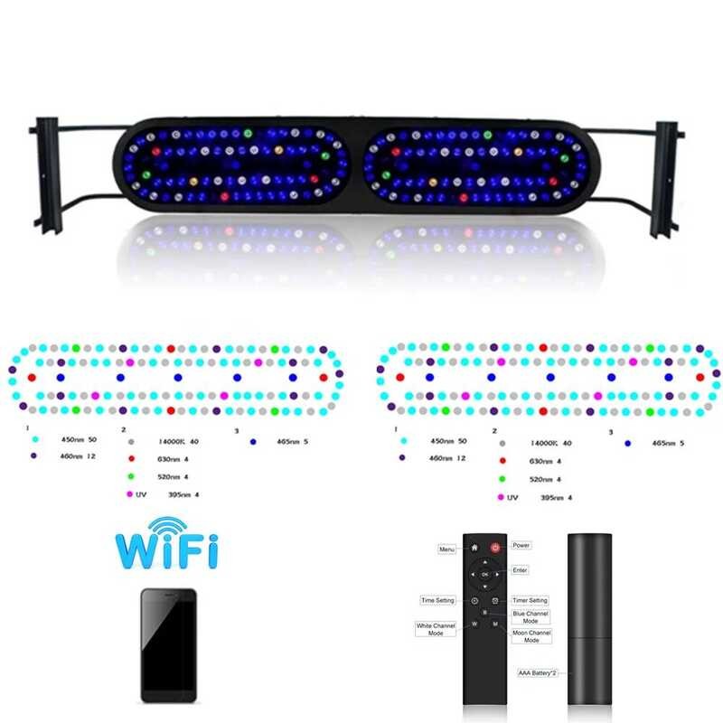 COD Aquarium LED Lights SRK GS W Wi Fi Programmable WRGB Seawater IR ...