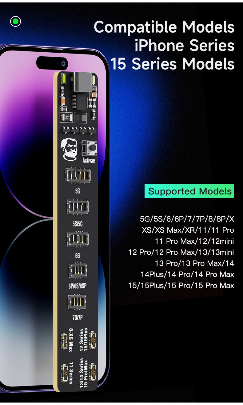 MECHANIC F018 F009 Battery Activation Detection Board Intelligent Identification For Phone 5-15 ...