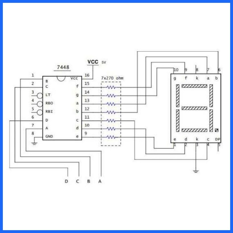 1pc SN74LS47N SN74LS48N 74LS47 74LS48 7447 7448 BCD to Seven Segment ...