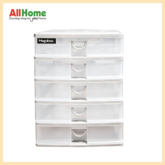 MEGABOX MG168S Med Size Small Drawer 5 Layer (White, Gray) ∆ | Shopee ...