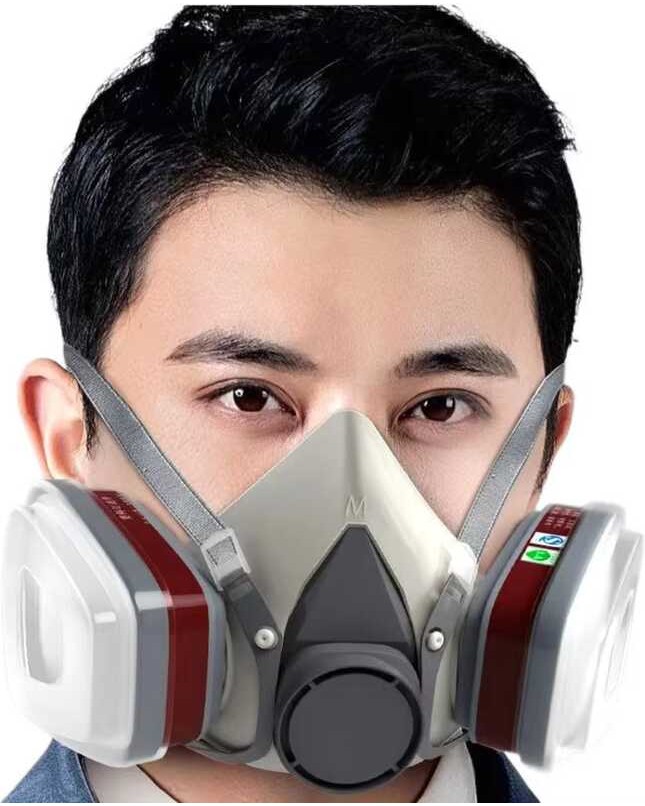 Factory Chemical Safety Respirator Half Face Anti Toxic Dust Gas Mask ...