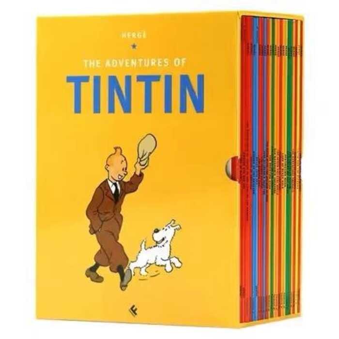 The Adventures of Tintin Series Gift Box Set of 23 Volumes in English ...