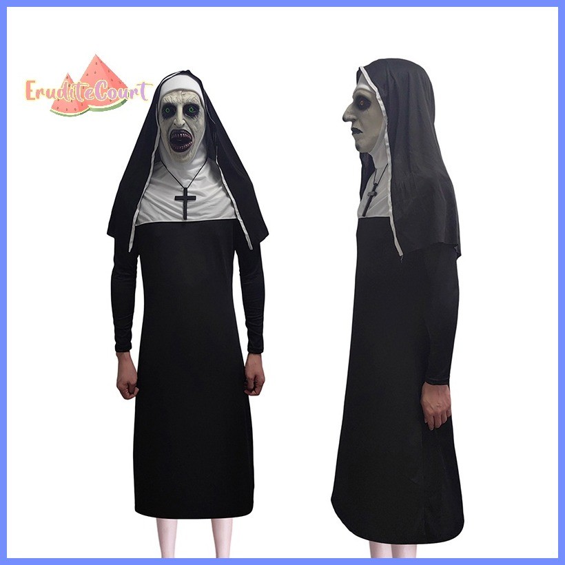 [EruditeCourtM] The Horror Scary Nun Valak Cosplay Costume Mask for men ...
