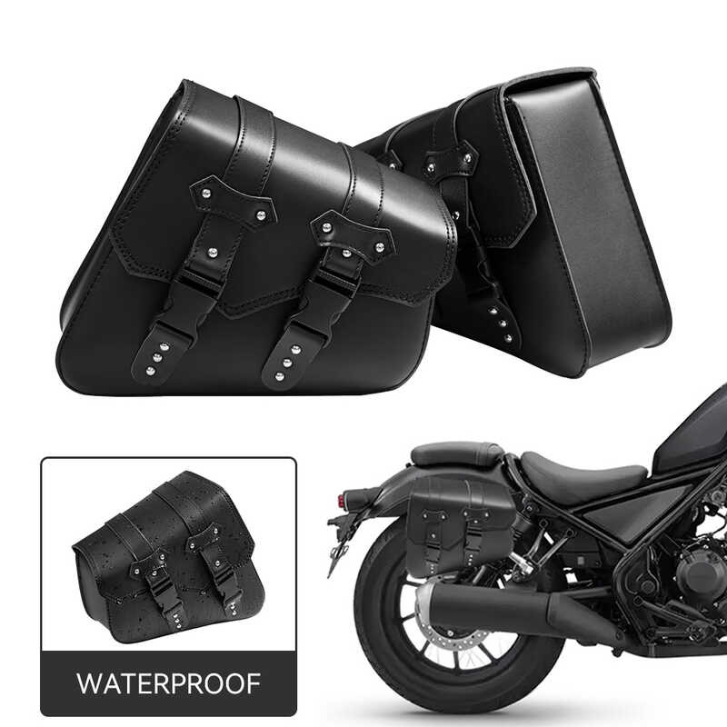 Motorcycle Universal Saddlebags Side Tool Pouch Lage Storage S Saddle S ...