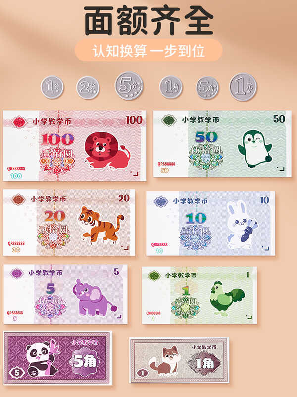 Pagtuturong tulong sa pagkilala ng valuta, RMB paper sample, primary ...