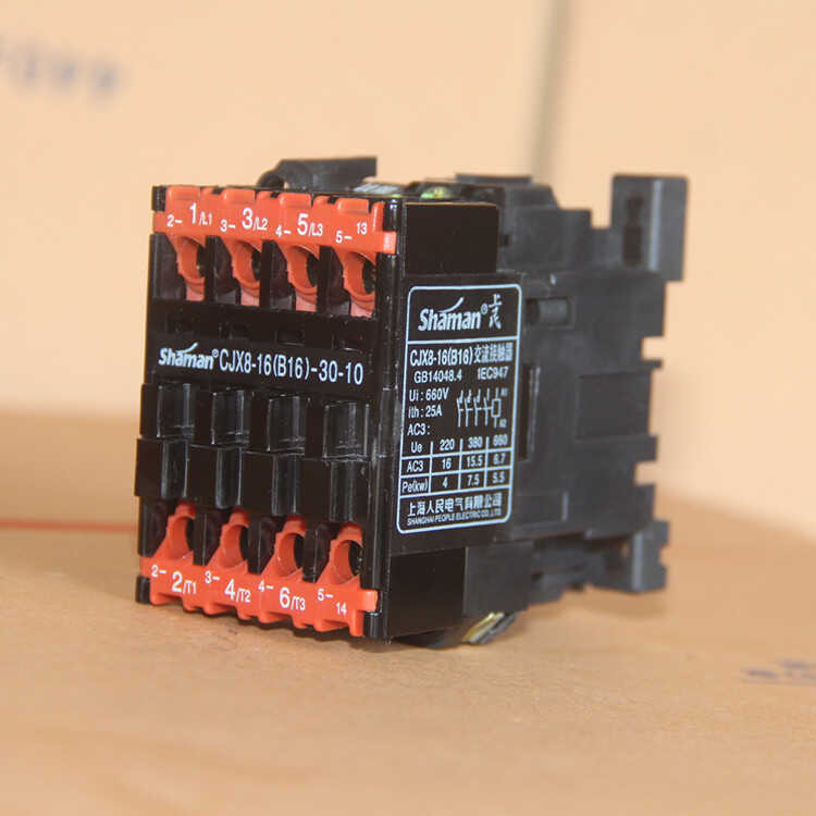Shanghai People's Electric AC contactor B16-30-10 CJX8-16 220V 380V ...