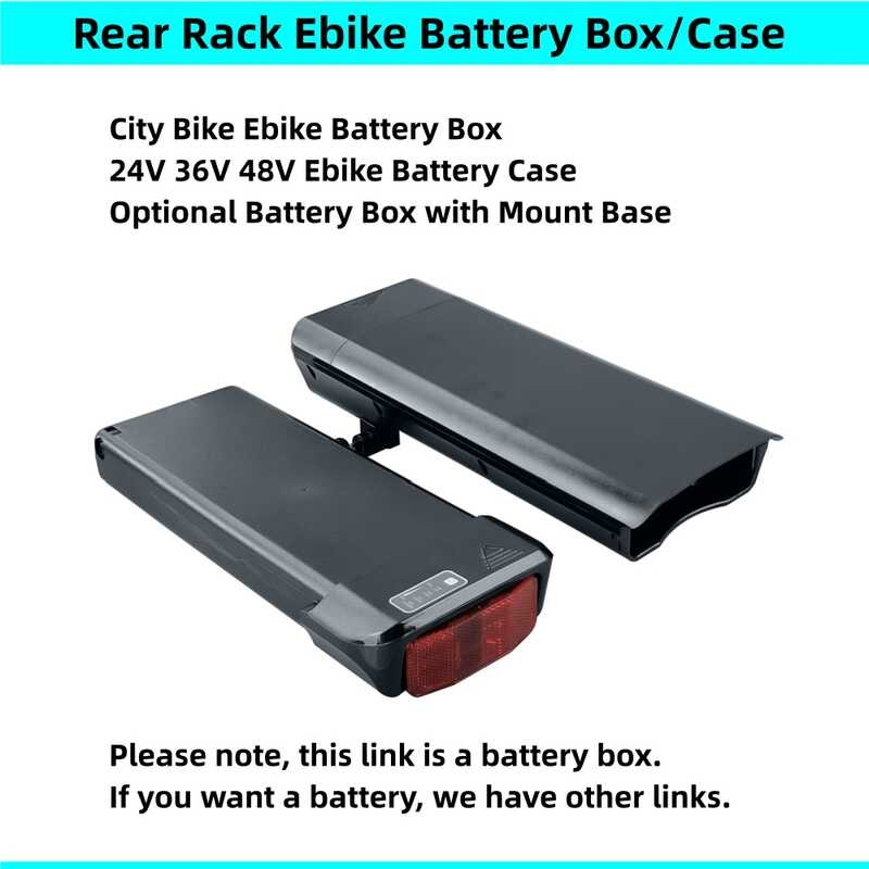 36V Rear Rack Carrier City Bike Ebike Battery Case 24V 36V 48V 40 Pcs ...