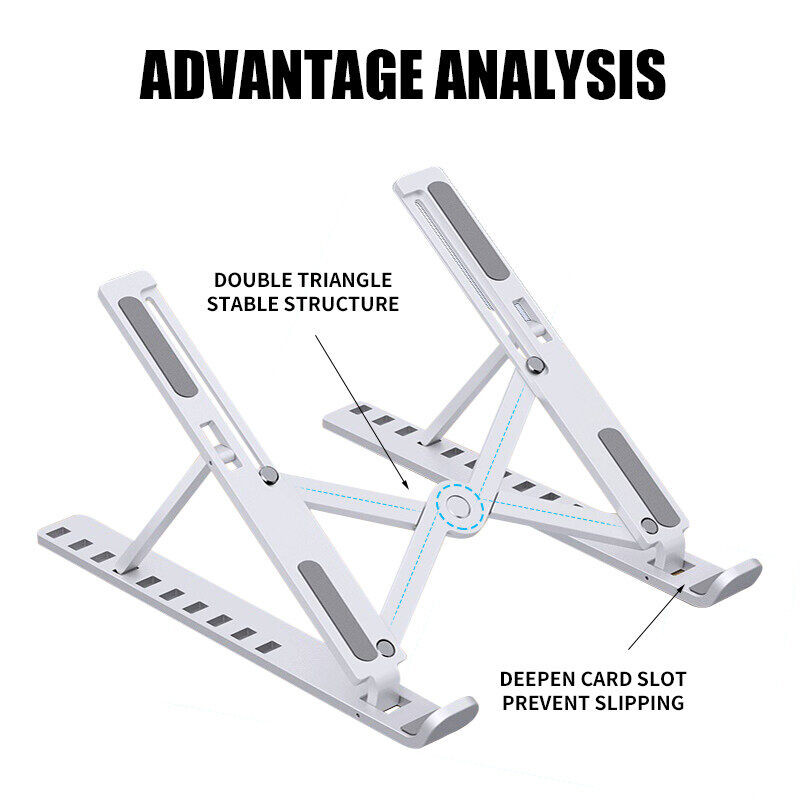 10 Angles Adjustable Laptop Stand Bracket Foldable Laptop Holder ...