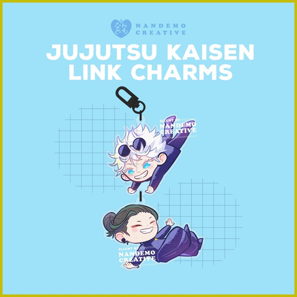 ☢ Jujutsu Kaisen Link Charm - Gojo Satoru Geto Suguru Cute Chibi ...