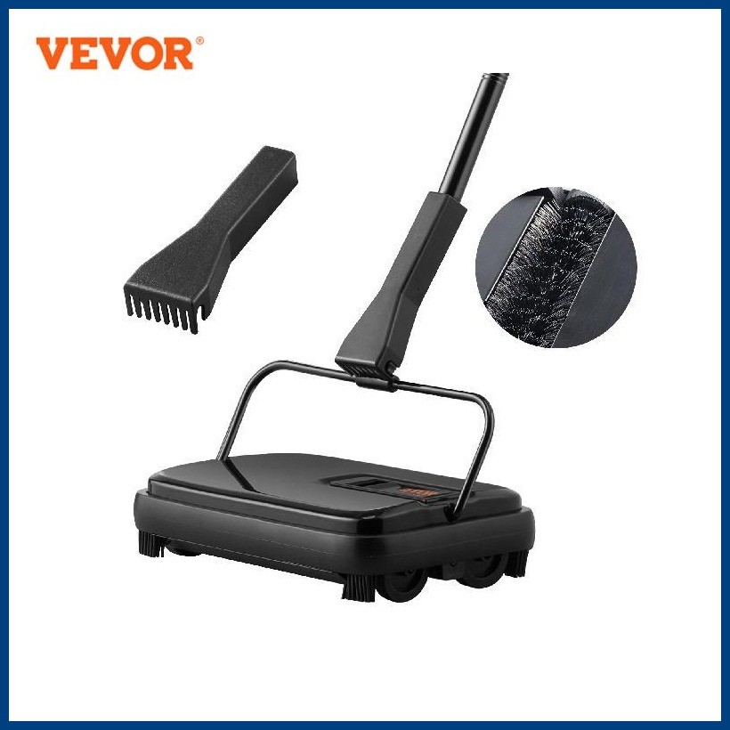 VEVOR Manual Carpet Sweeper 7.87 in Sweeping Paths 300 ml Dustbin ...