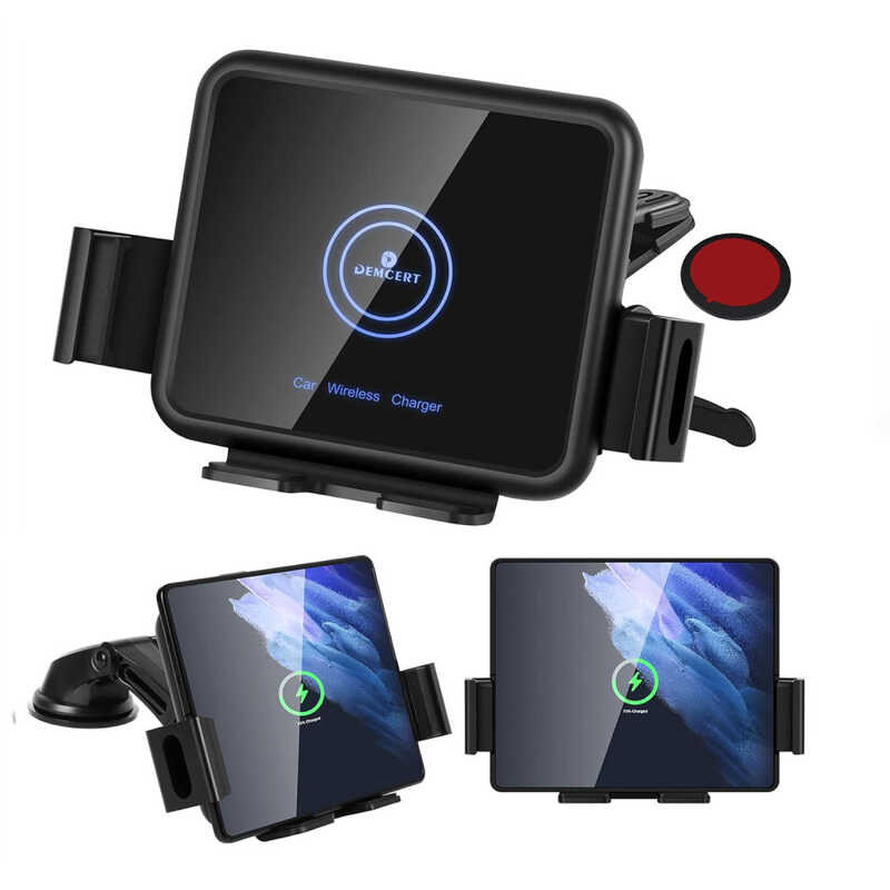 Clamp Auto Wireless Charger Mount 20W Fast Charging Car Air Vent ...