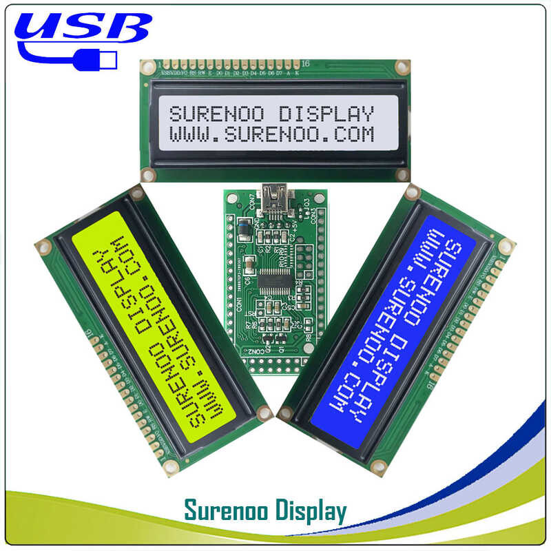 USB LCD2USB 162 16X2 1602 Character LCD Module Display Screen Panel ...