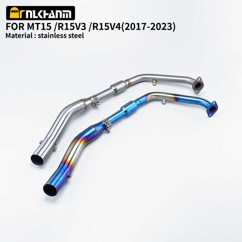 MT15 4 R15 V4 Motorcycle Exhaust Full Systems Steel Pipe Header Pipe ...