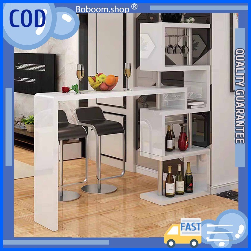 ⭐ ☏ COD Modern Bar Counter MINI Bar Table with Rotating Swivel Counter ...