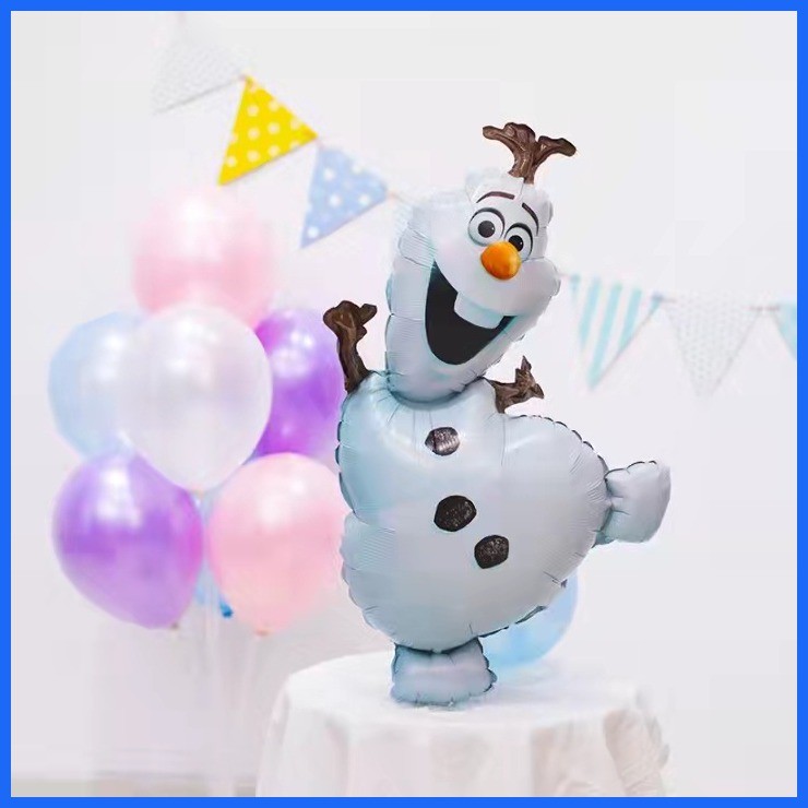 ♠ ∛ 32 inch INS style Frozen theme Dance Olaf happy birthday party ...