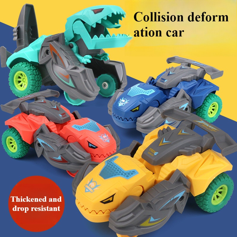 Car Inertial Sliding Dino Car Dinosaur Robot Car Toy Deformation Car Dinosaur Deformation Car ...