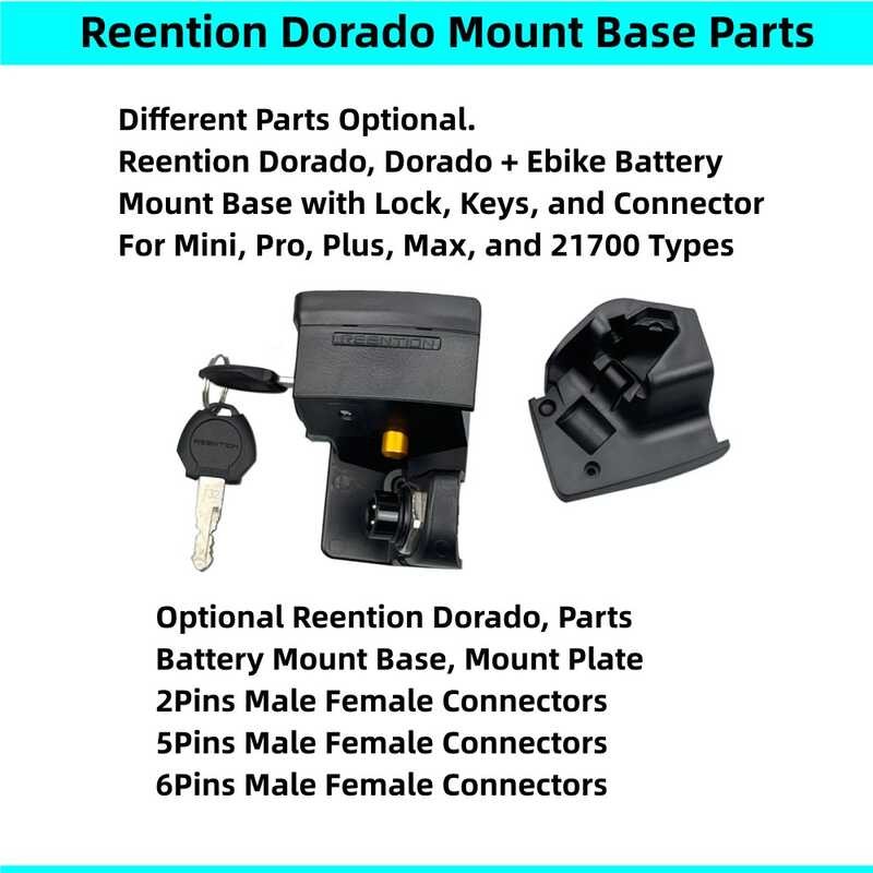 48V 1 36V 52V Reention + Ebike Battery Mount Base Plate Connector Plug ...