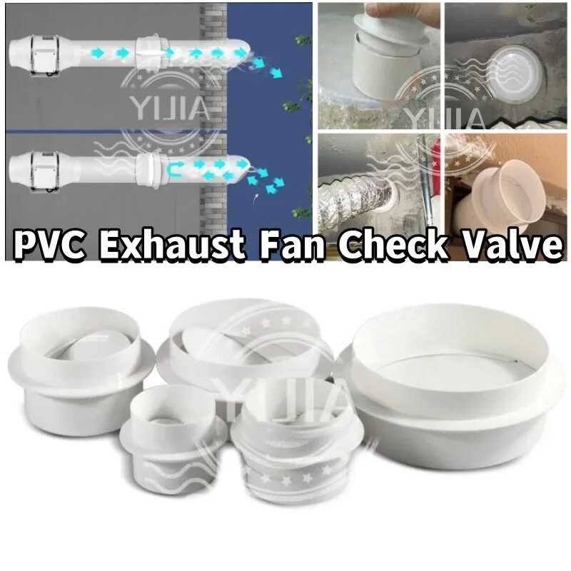 PVC Exhaust Fan Check Vae Draft Blocker Damper Ventilation Grill ...