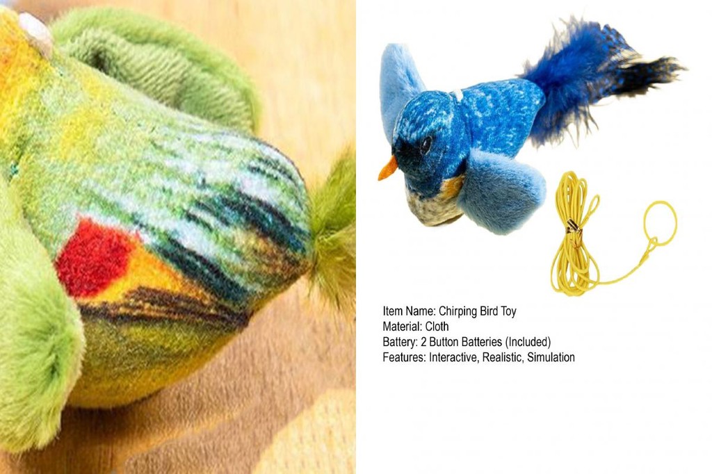 [WMP] Chirping Bird Toy for Cats Motion-activated Cat Toy Interactive ...