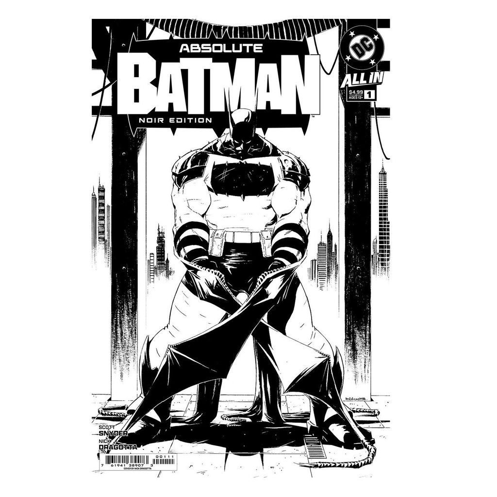 Original DC Comics Absolute Batman Black And White Line Drawing Edition ...
