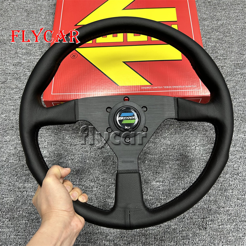 14inch MOMO V1 Style Spoon Sports Leather Drift Car Steering Wheel | Shopee Philippines