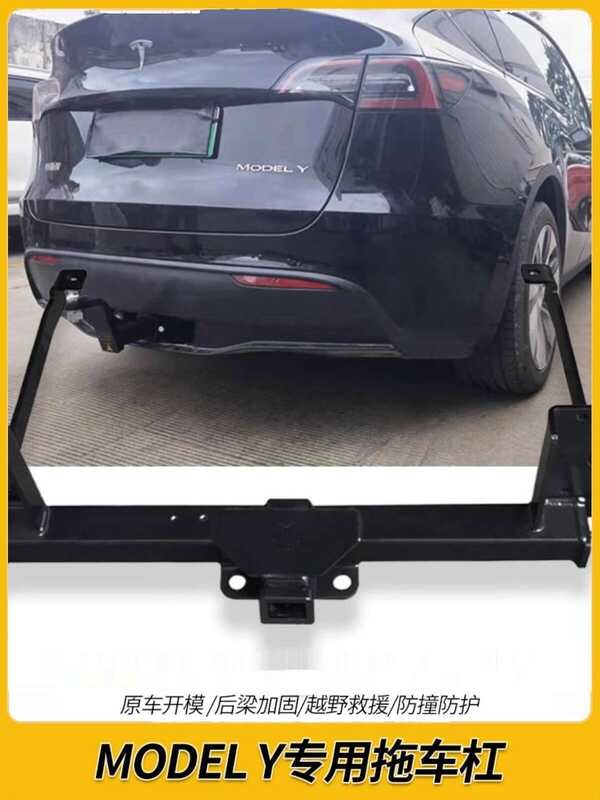 Tesla Model Y 3 Tow Bar Tow Hook Rear Trailer Hitch Anti-Collision Beam ...