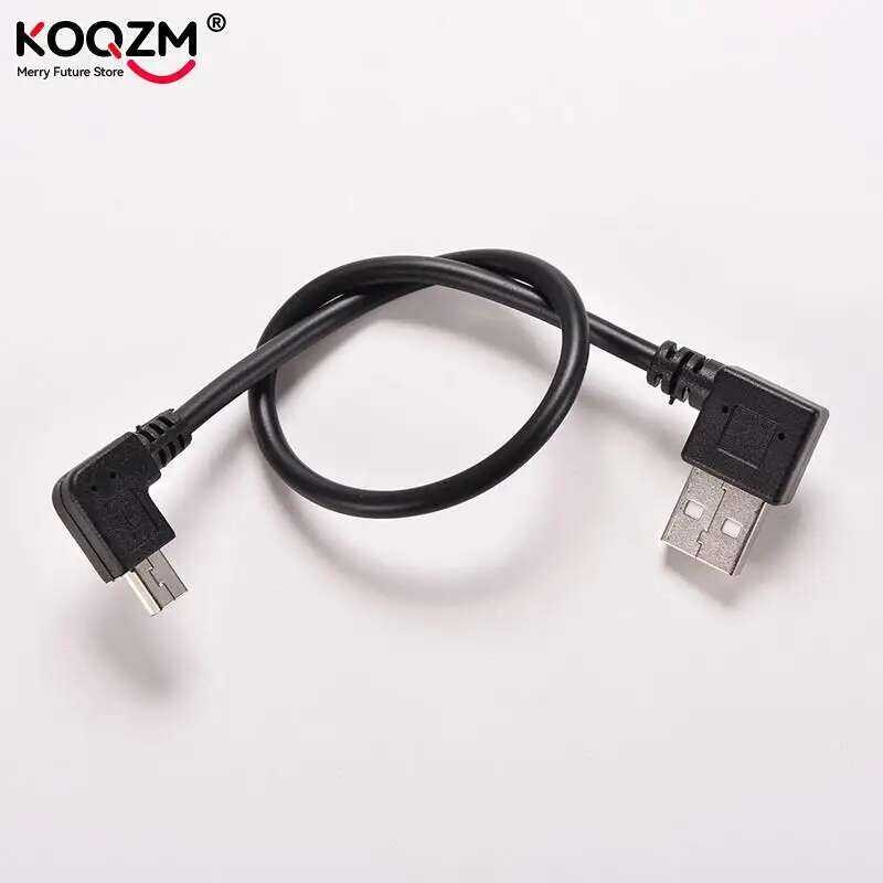 25Cm 90 Egree Angled Mini To USB 2.0 Ata Sync Charger Cable For Mobile Phone Mp3 Mp4 GPS Camera ...