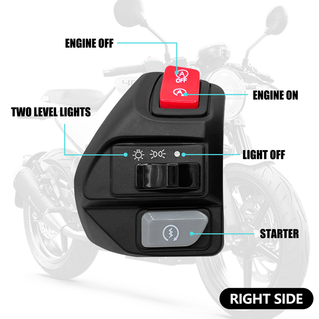 1Pair Domino Handle Switch With Hazard Light Switch For Aerox / MIO ...