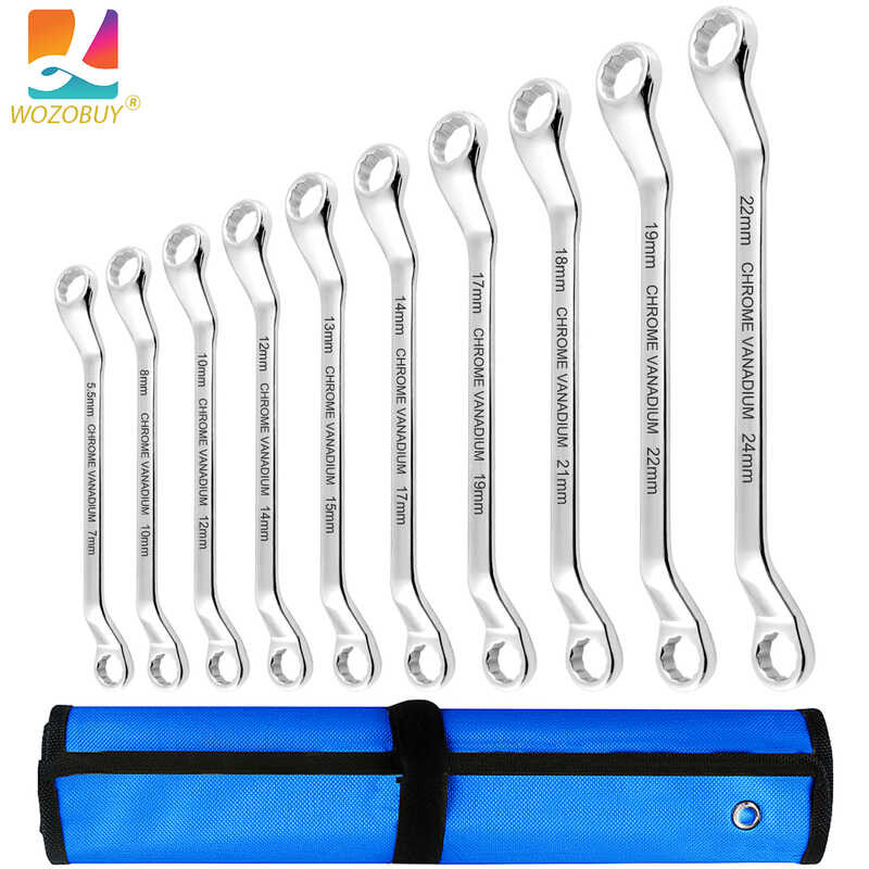 Metric Offset Box Wrench Set - Precision hined with 12-Point Box End ...