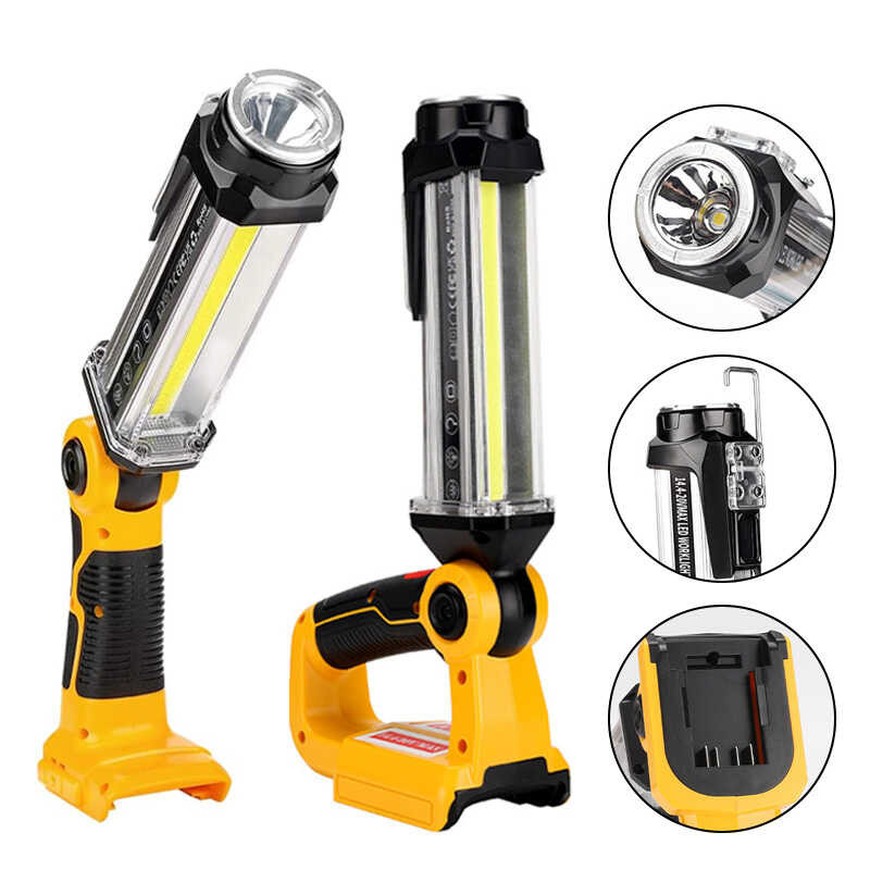 2000Lm Cordless LED Work Light Flashlight For 18V 20V Li-Ion Battery ...