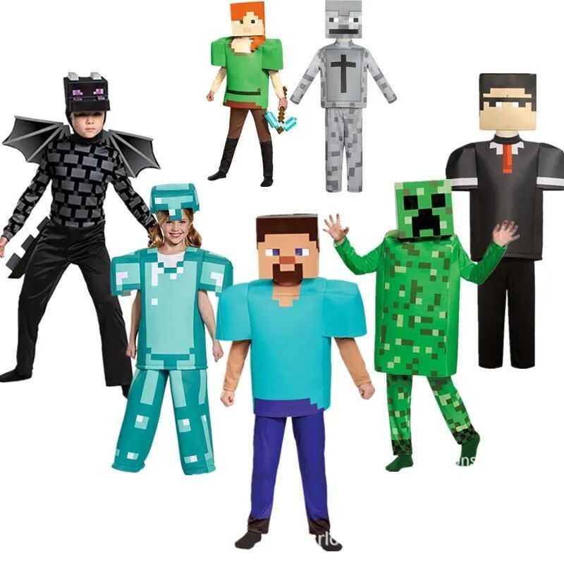 Minecraft Cosplay My World Game Boys Halloween Dia Armor Children's ...