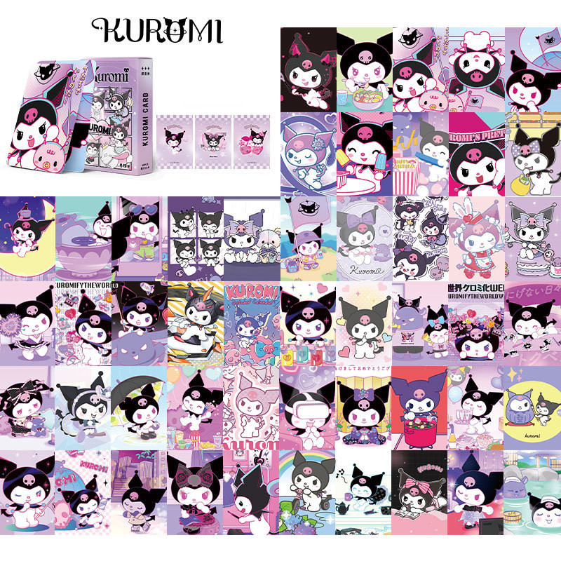 50pcs KT Melody Kuromi Cartoon Flash Card Anime Character Card ...