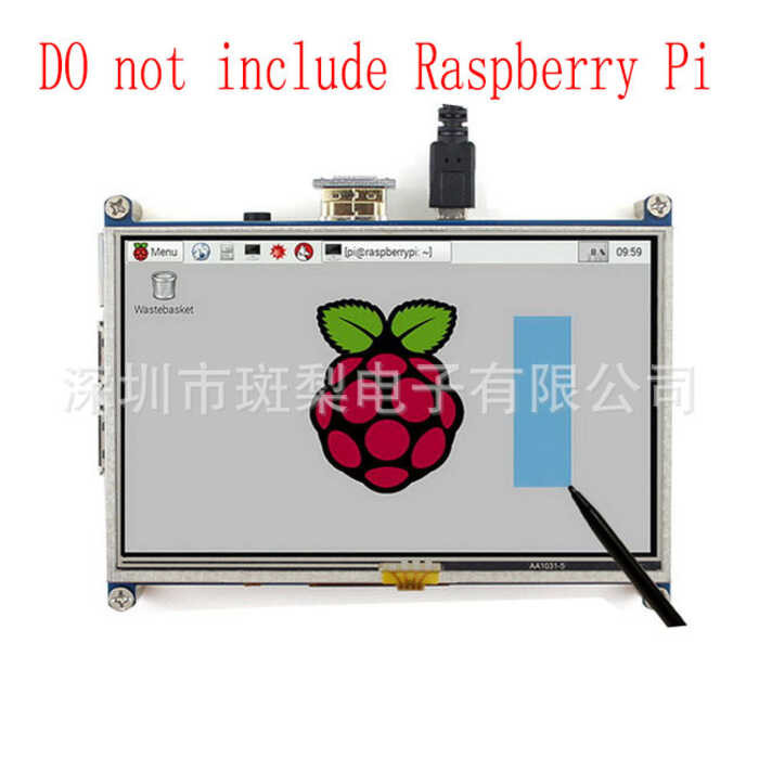 Raspberry Pi 5-inch display screen, LCD resistive touch screen, HDMI ...
