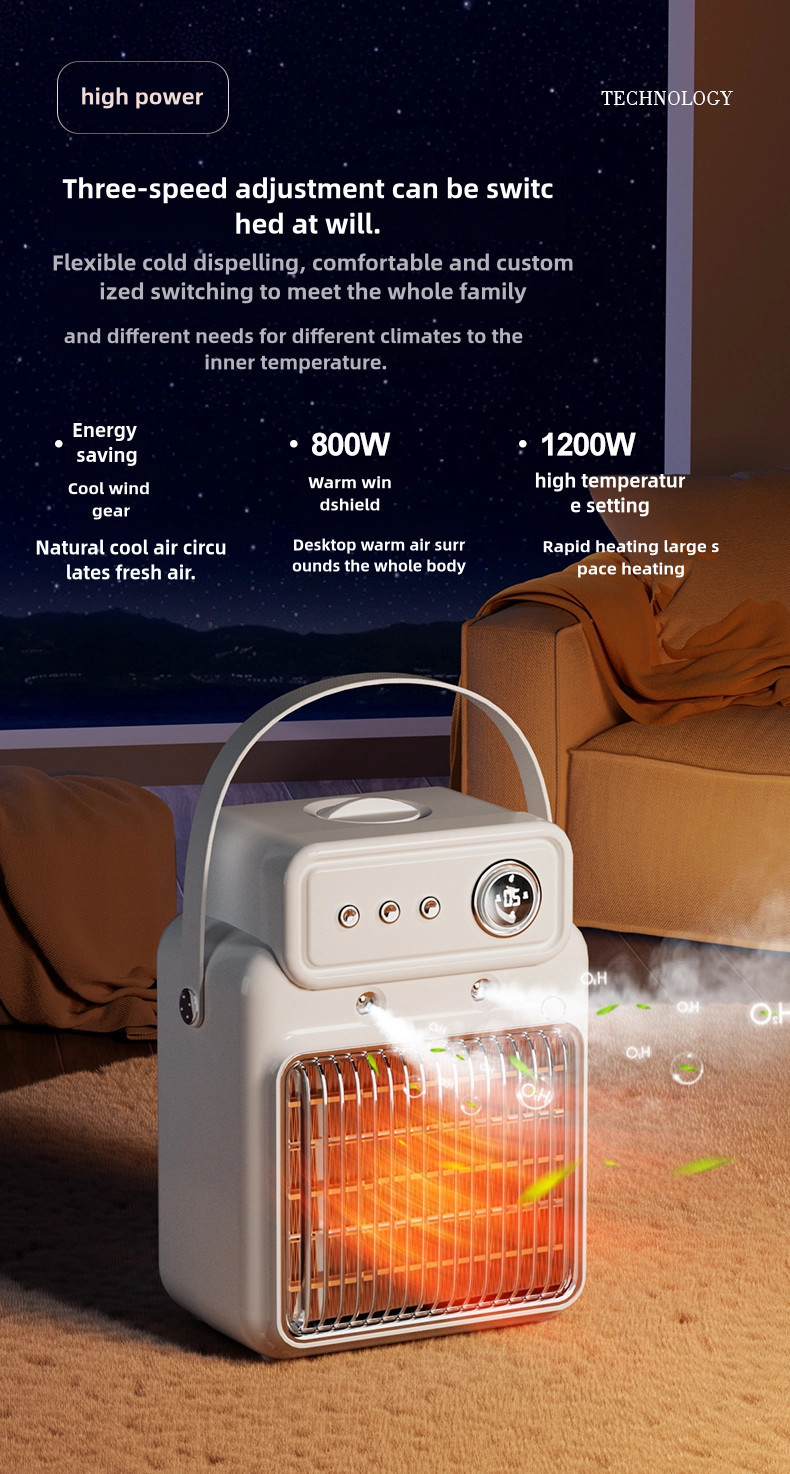 3 in 1 Electric Space Heater Cooling Fan & Heater Fan & Humidifier ...