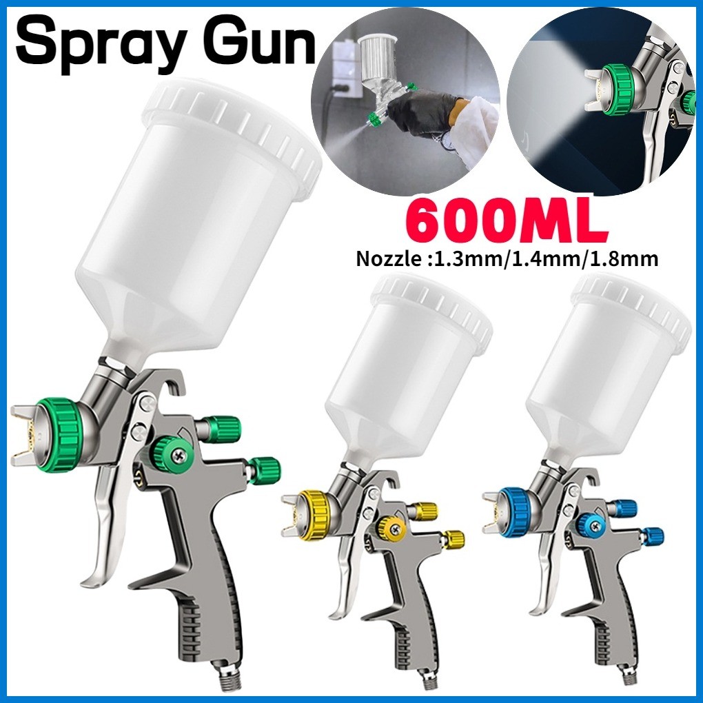 LVLP 600ml Gravity Feed Spray Gun for Car Paint Sprayer DIY ...