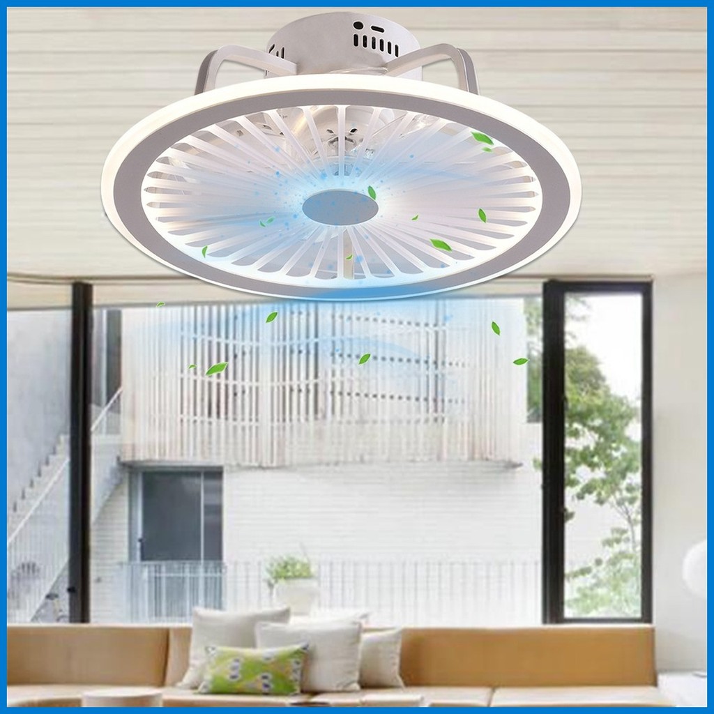 Modern Mute LED Ceiling Fan With Light App and remote Control 3-Wind ...