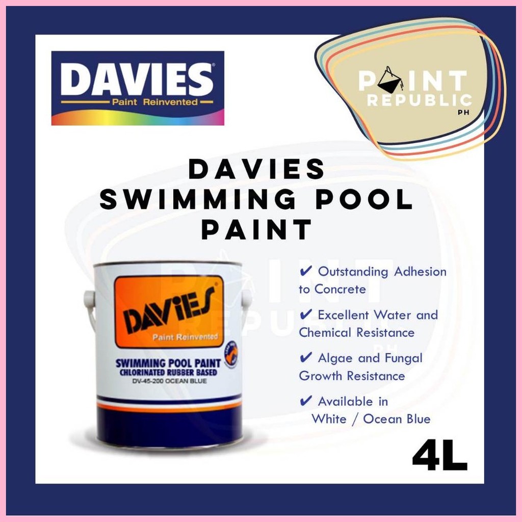 ∇ Davies Swimming Pool Paint - 4L | Shopee Philippines
