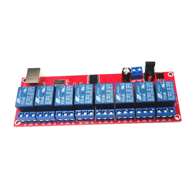 8-way USB relay module HID drive free USB relay computer control ...