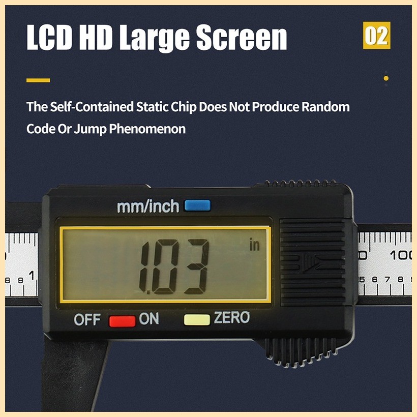 Digital Caliper Vernier Caliper LCD Display Electronic Vernier Caliper ...