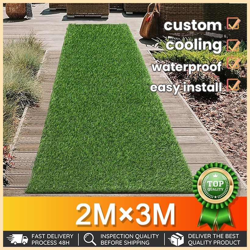 2M*3M Artificial grass mat outdoor artificial grass plastic lawn harmless and safe garden ...