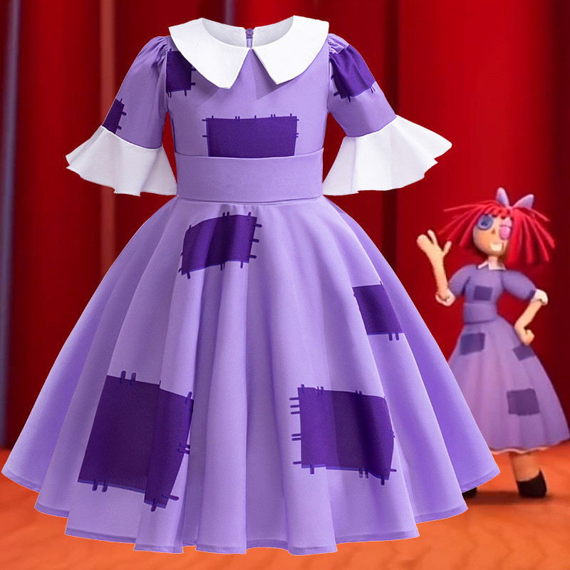 Girls Dress Cosplay Magical Numbers Circus Jacata Halloween Dress Up Skirt Stage Show Costume ...