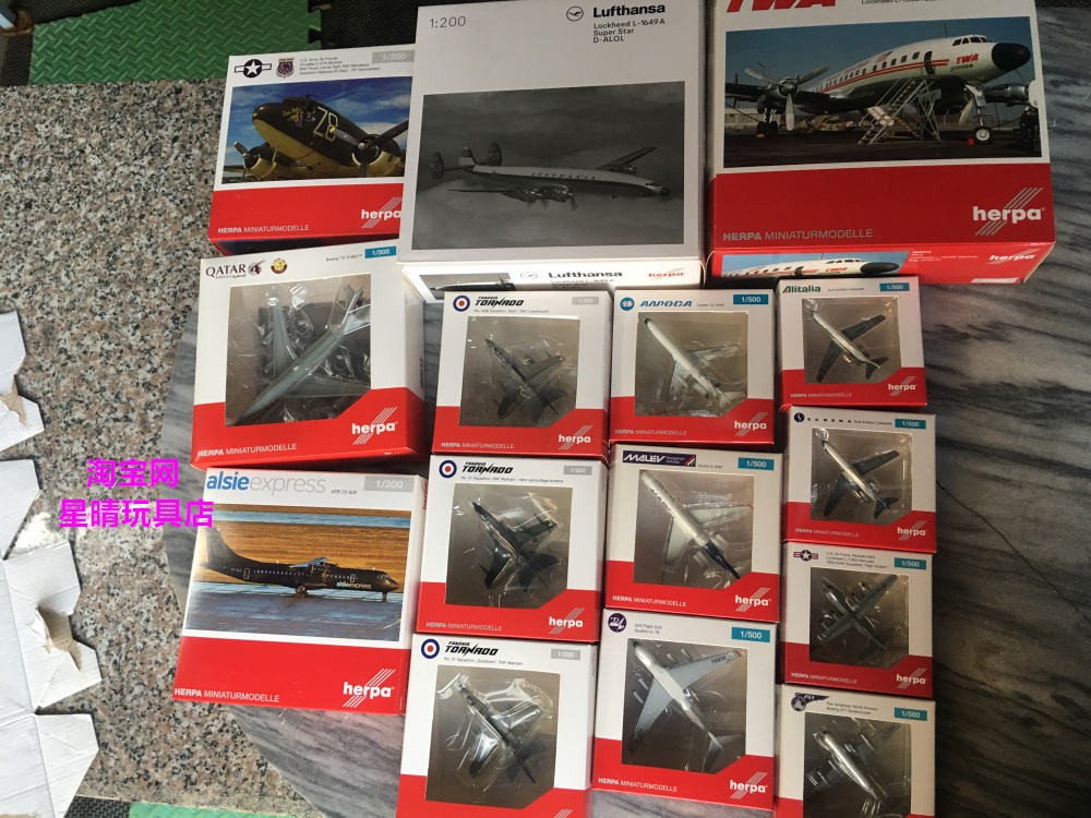 Herpa 1/500 1/200 IL62M C47A Alloy Aircraft Passenger Aircraft Fighter ...