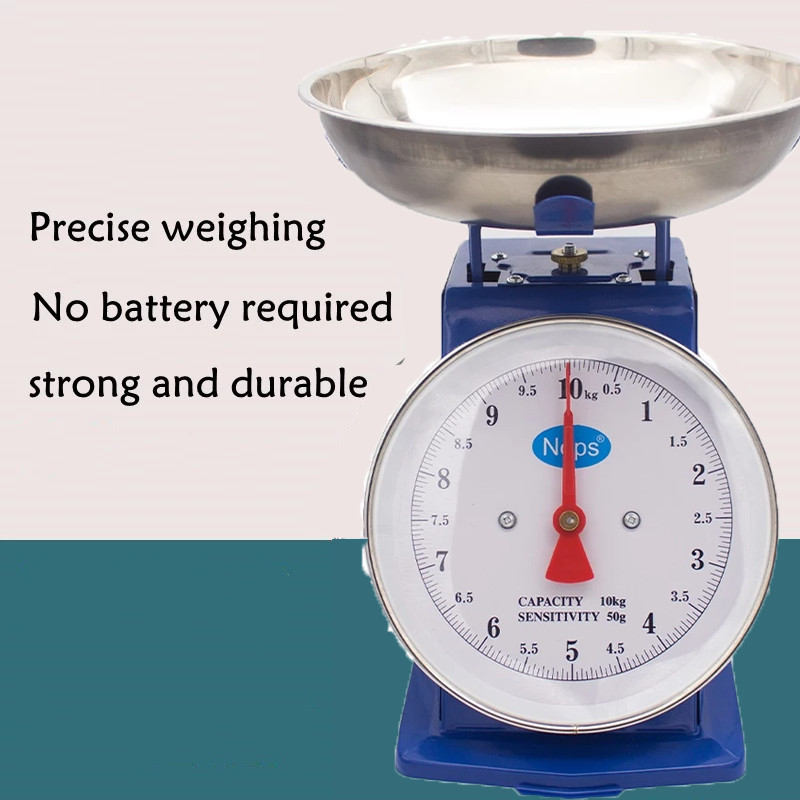 TIMBANGAN 10 KILOGRAMS Stainless Kitchen Spring Scale Small Bowl Type ...