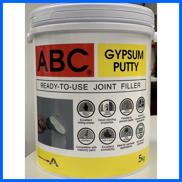 ⚽︎ ABC Gypsum Putty 5kg gallon size wall putty | Shopee Philippines