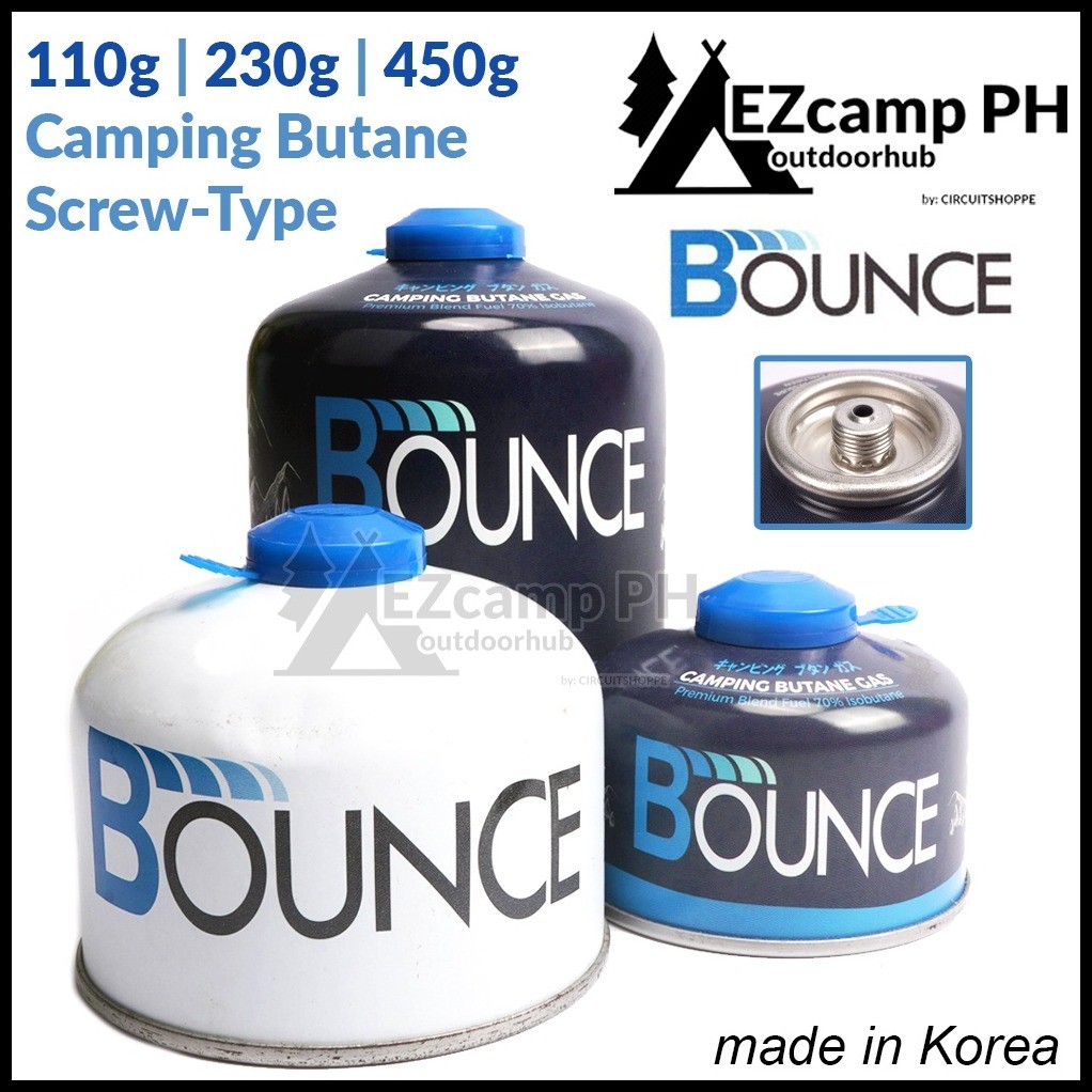 BOUNCE Camping Screw Type Butane 110g 230g 450g Gas Fuel for Portable ...