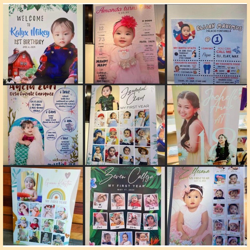 Welcome Board - Milestone Board - First Birthday - Baptismal, Debut ...