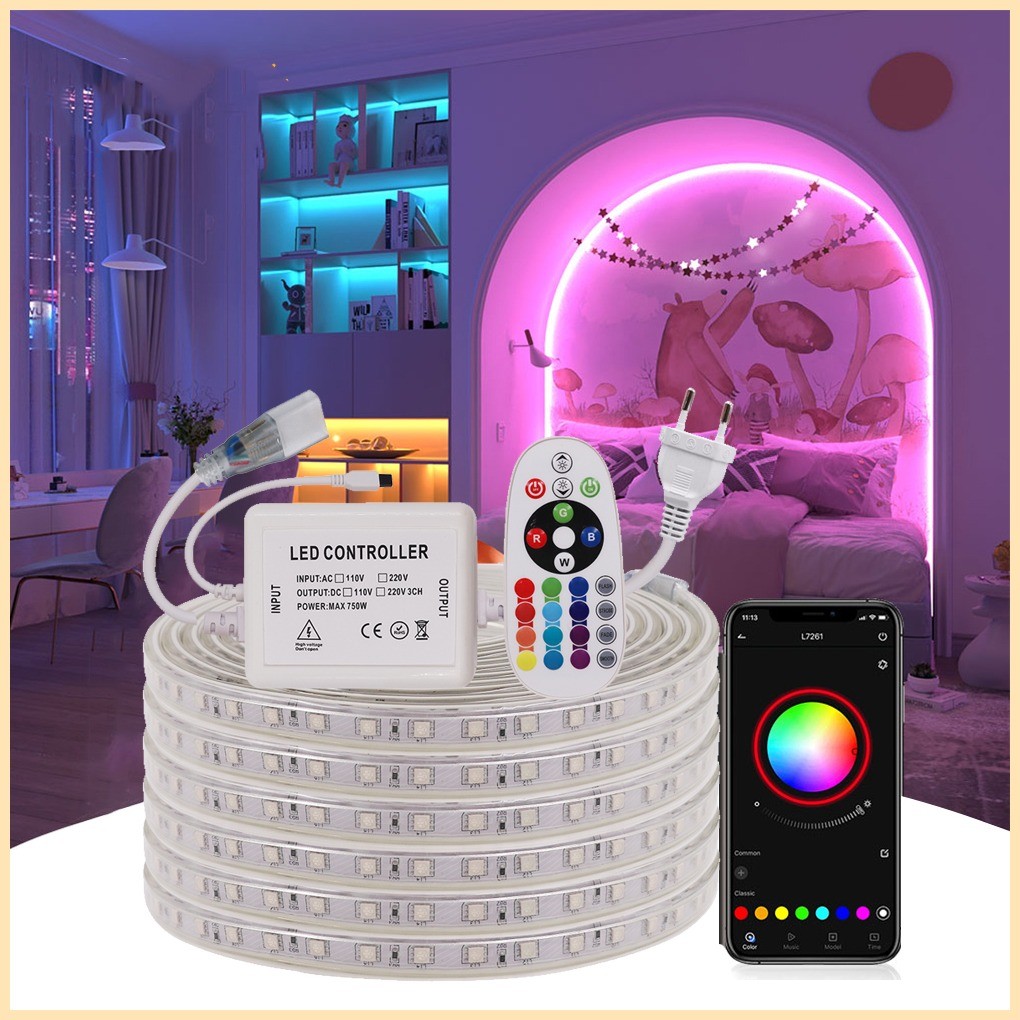Strip Light led for ceiling rgb 5050 Waterproof covelight with Adapter ...