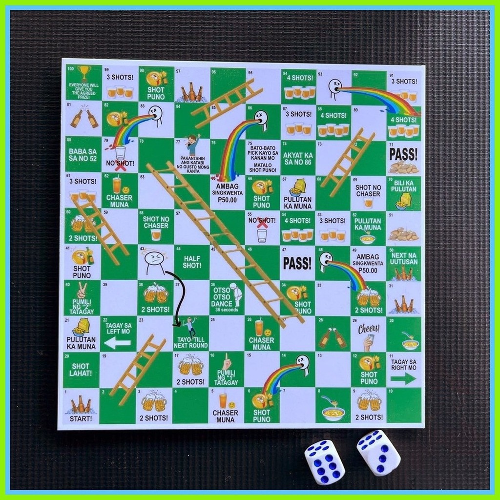 ♟ Board Game with Barkada and Family SHOT & LADDER BOARD GAME BEST FOR ...